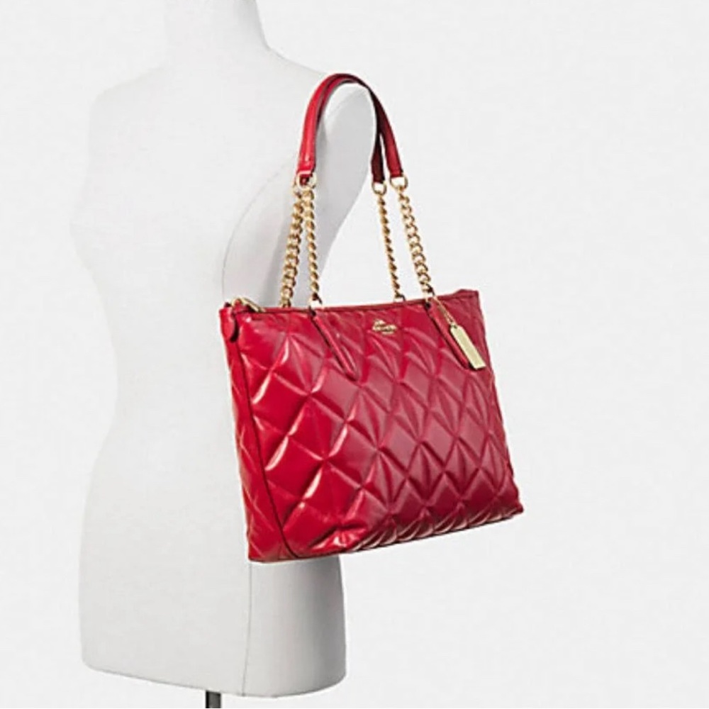 Coach Ava Chain Tote In Quilted Leather F36661 With M… - Gem